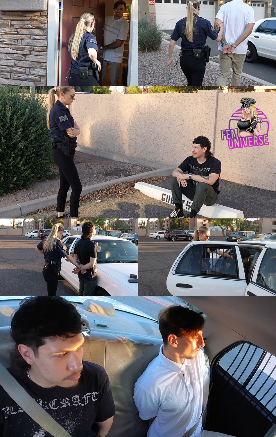 Officer Lisa Arrests Damon and Freddie pt1 - Femuniverse